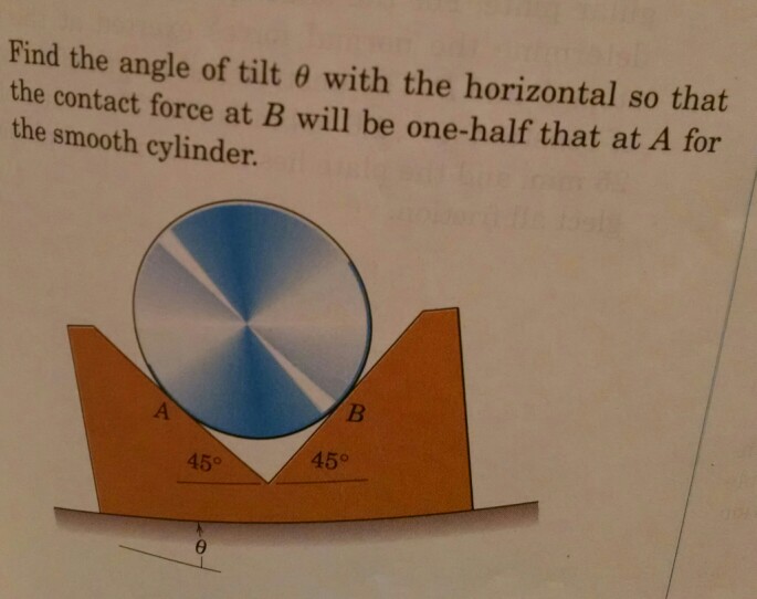 Solved Find the angle of tilt θ with the horizontal so that | Chegg.com