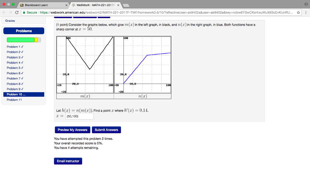 Solved B Blackboard Learn × y WeBWorK : MATH-221-2017F × | Chegg.com