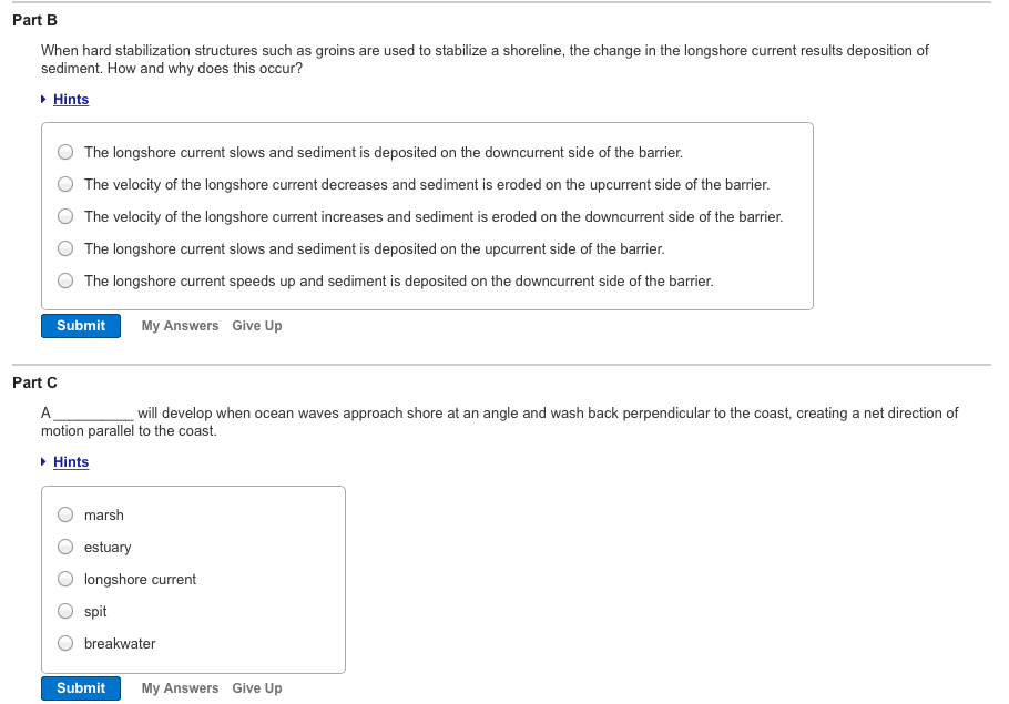 Solved Part B When hard stabilization structures such as | Chegg.com