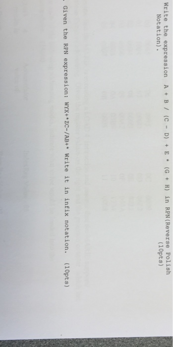 Solved Write the expression A + B/(C - D) + E (G + H) in | Chegg.com