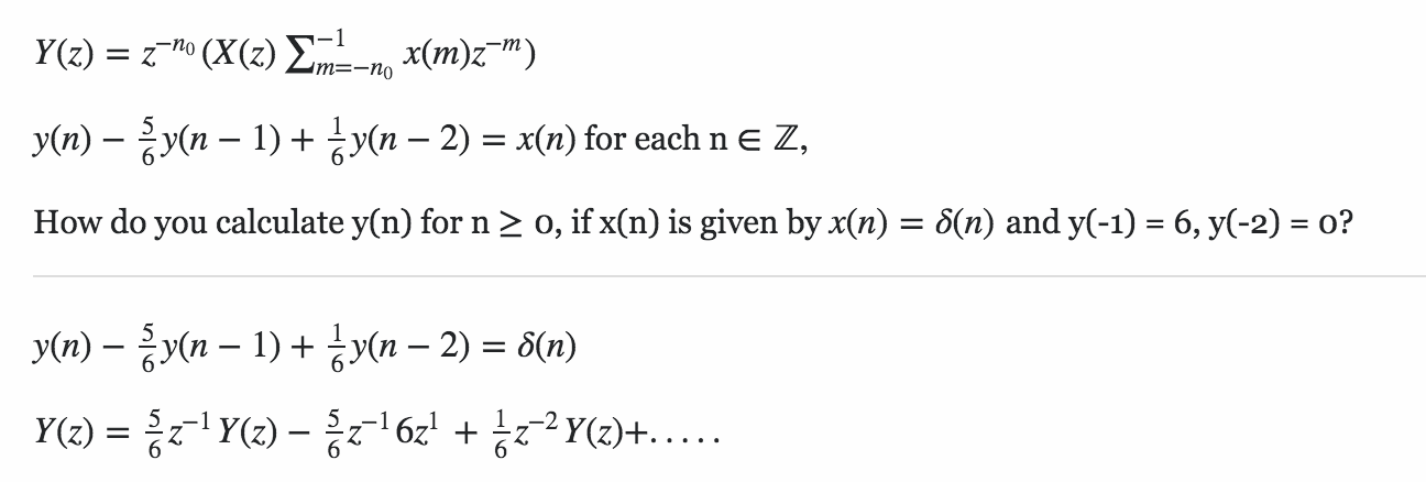 Solved How to calculate y(n) for n ? 0, if x(n) is given by | Chegg.com