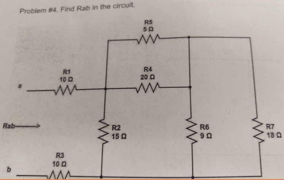 Solved Find Rab in the circuit. | Chegg.com