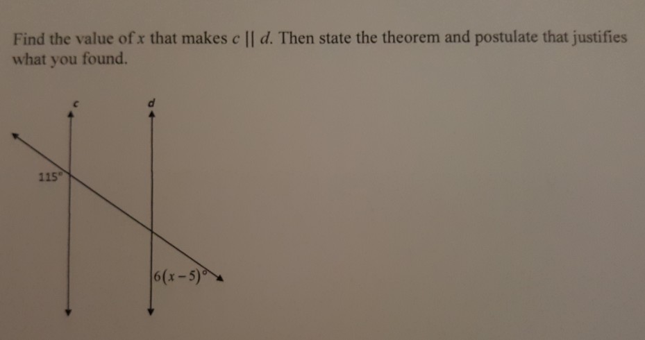 Solved Find The Value Of X That Makes C D Then State The