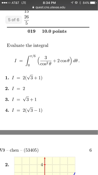 Solved Evaluate the integral I = integral^pi/6_0 (3/cos^2 | Chegg.com