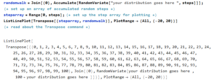 Set up a random walk experiment in Mathematica where | Chegg.com