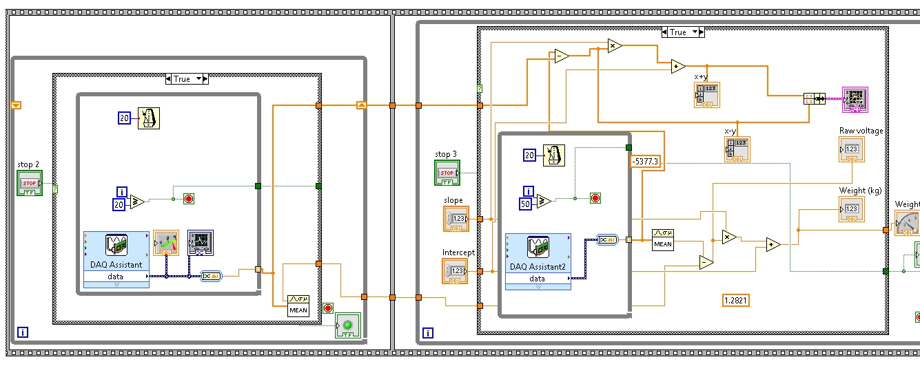 Plot the voltage vs. weight using LabVIEW | Chegg.com