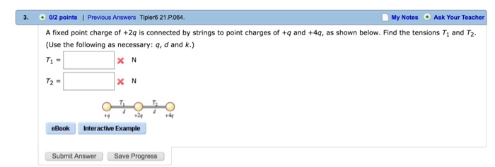 Solved A fled point charge of +2q Is connected by strings to | Chegg.com