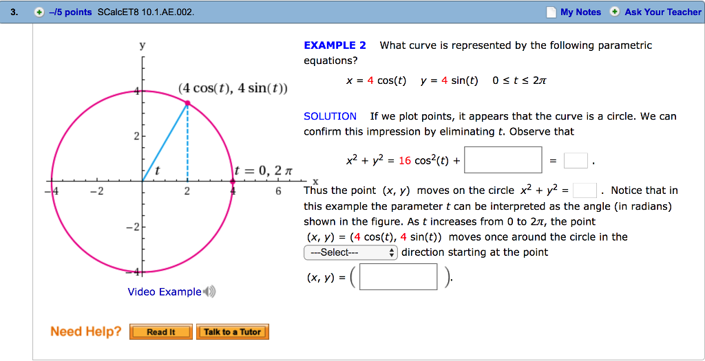 Solved 3. +-15 points SCalcET8 10.1.AE.002 My Notes Ask Your | Chegg.com Solved 3. +-15 points SCalcET8 10.1.AE.002 My Notes Ask Your | Chegg.com