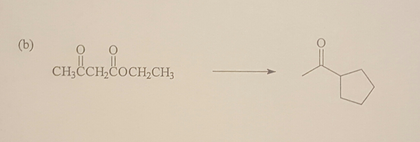 Solved (b) O O CH3CCH2C OCH2 CH3 | Chegg.com