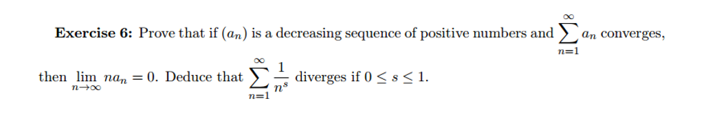 Solved Prove that if (a_n) is a decreasing sequence of | Chegg.com