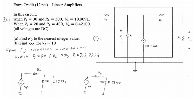 Solved JUST TELL ME HOW HE GOT VL = 7.27273??? | Chegg.com