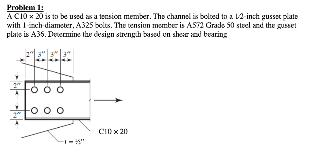 Solved A C10 times 20 is to be used as a tension member. The | Chegg.com