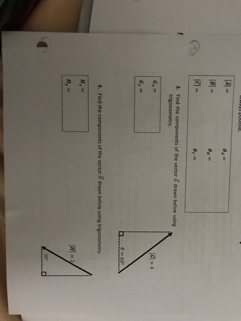 Solved 1?1 3. Find the components of the vector @ drawn | Chegg.com