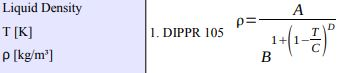 Solved Hi, For the DIPPR105 Equation : Does anyone | Chegg.com