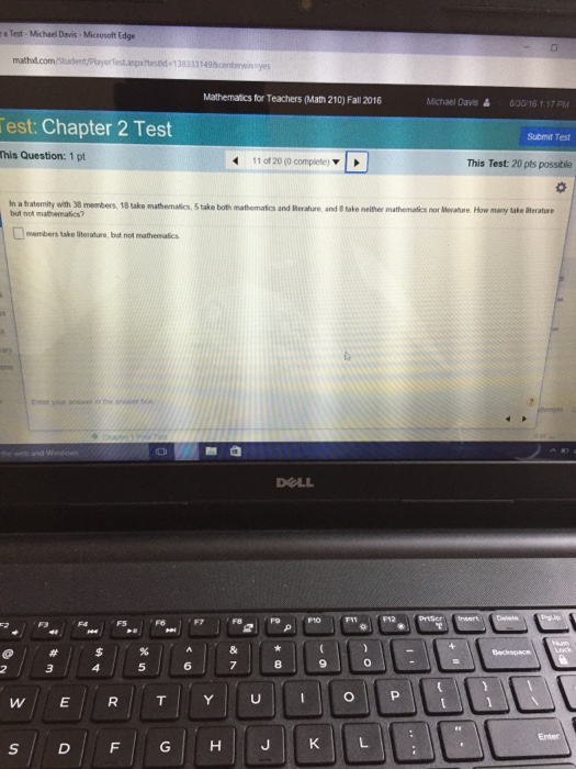 Solved In a with 38 members, 18 take mathematics, 5 take | Chegg.com