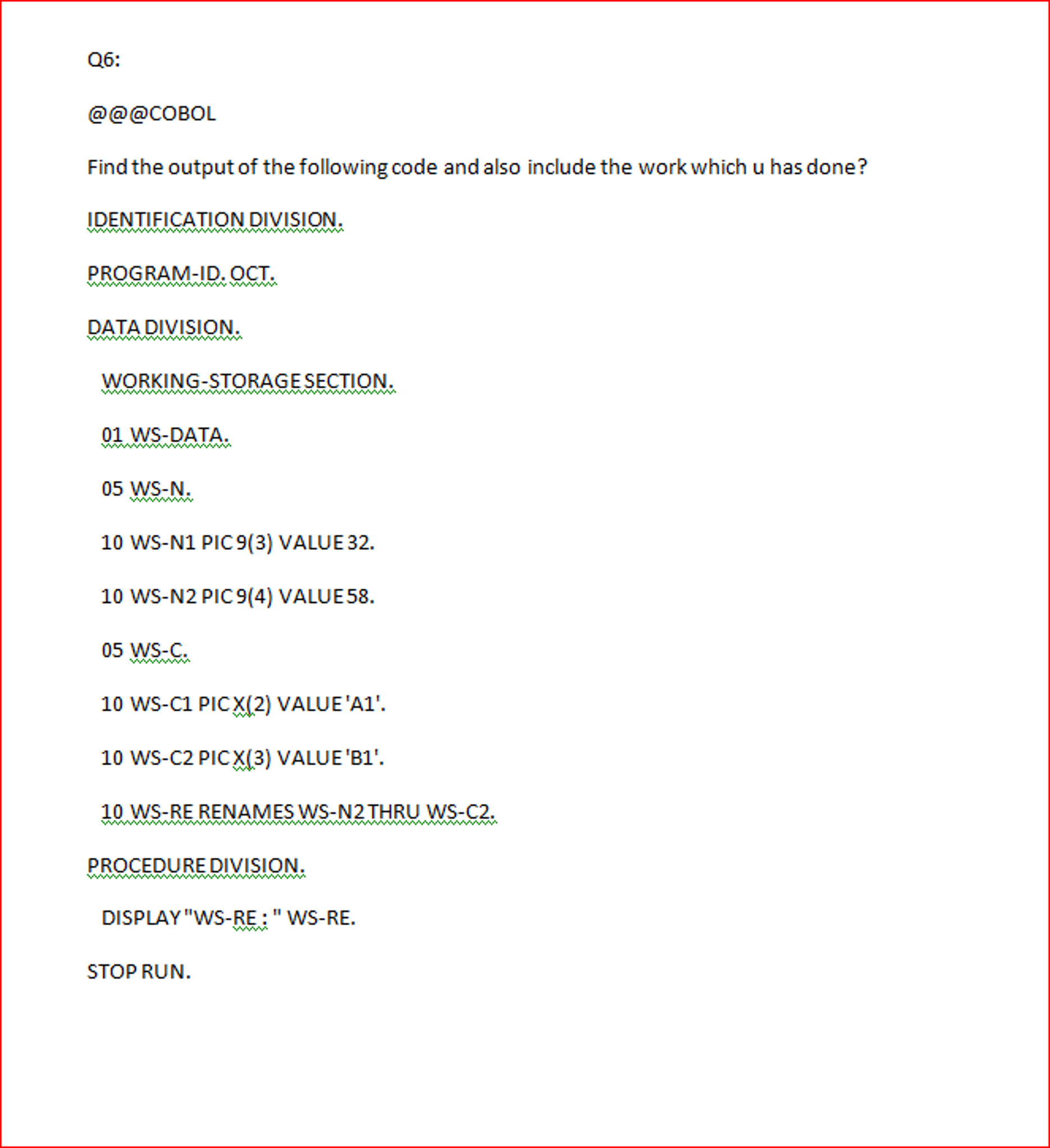 Solved Find the output of the following code and also | Chegg.com