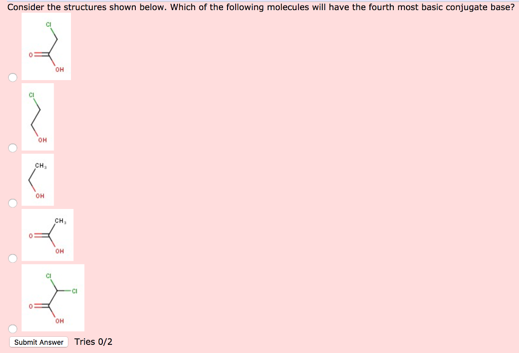 Solved Consider the structures shown below. Which of the | Chegg.com