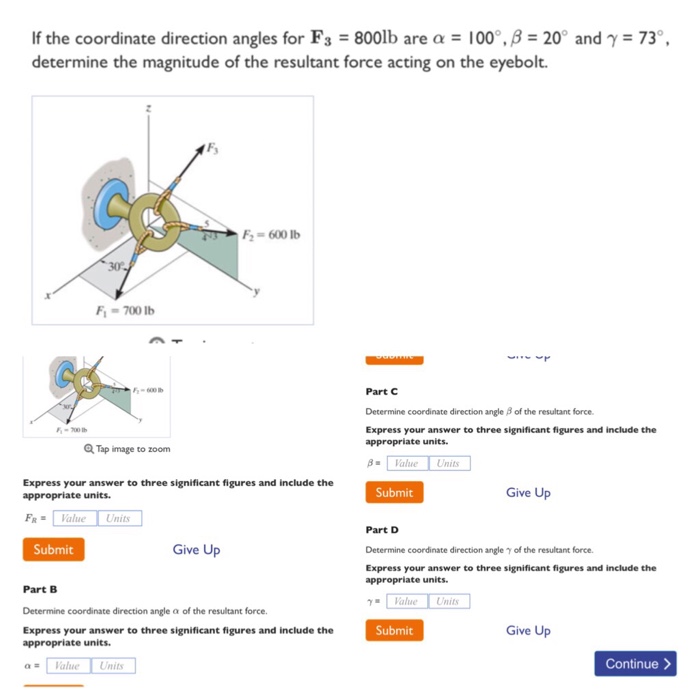 Solved If the coordinate direction angles for F3=800 Lb are | Chegg.com
