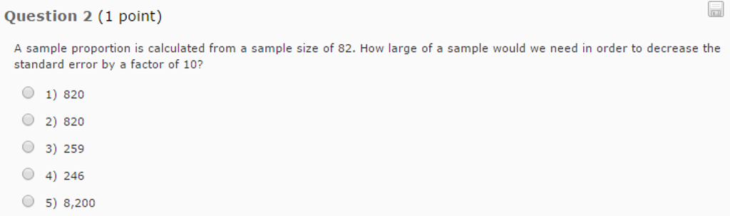Solved A sample proportion is calculated from a sample size | Chegg.com