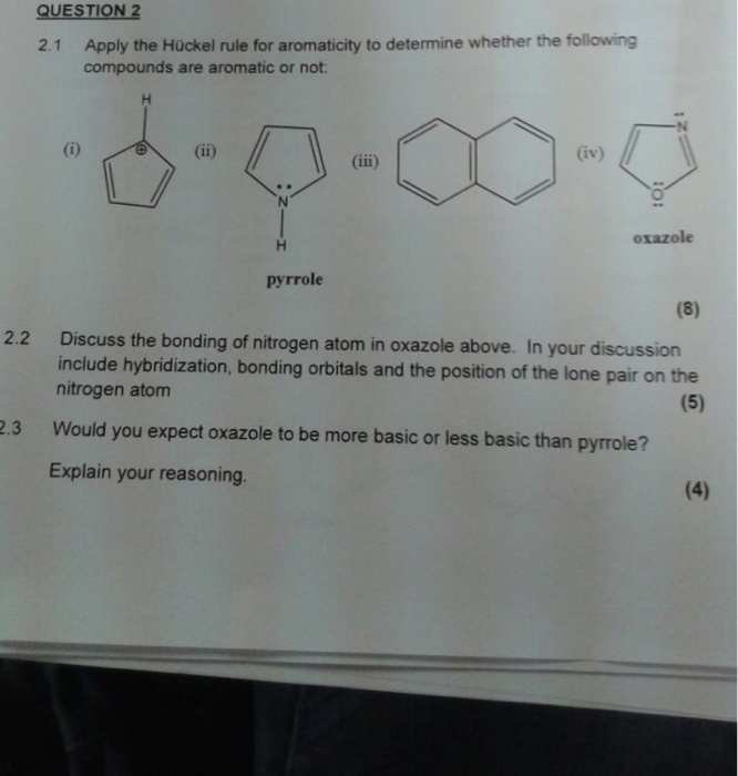 Solved Apply the H uuml ckel rule for aromaticity to | Chegg.com