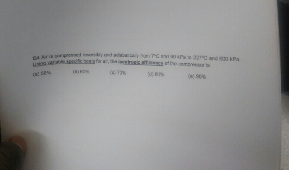 Solved Air is compressed reversibly and adiabatically from 7 | Chegg.com
