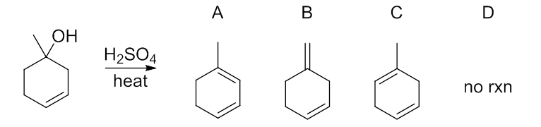 Solved OH H2SO4 heat no rxn | Chegg.com