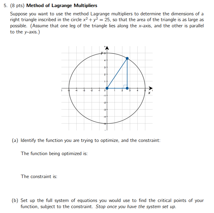 Solved Suppose you want to use the method Lagrange | Chegg.com