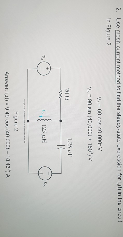 Solved Use mesh-current method to find the steady-state | Chegg.com
