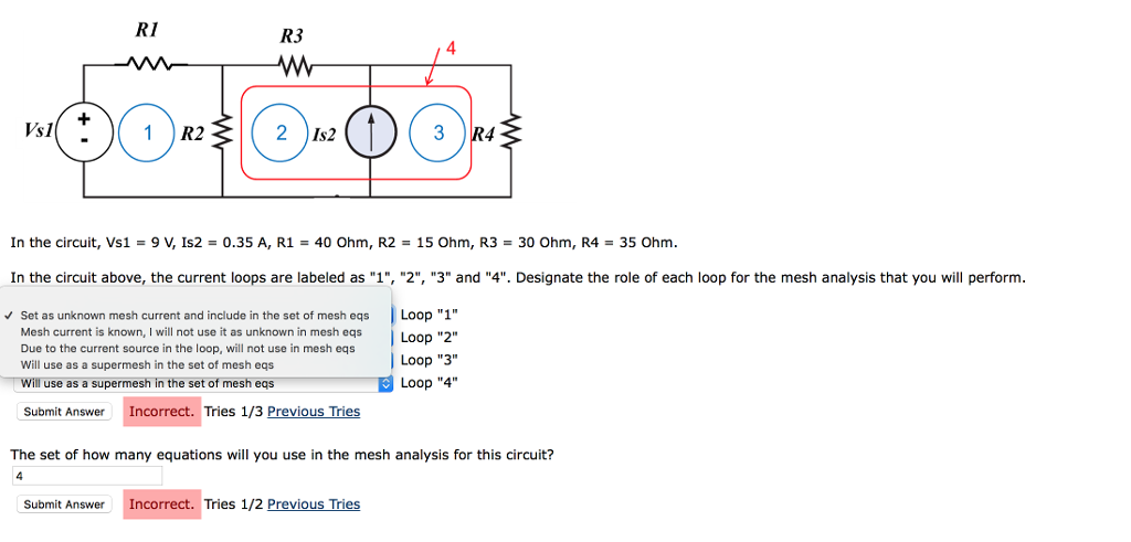 Solved R1 R3 4 Vs1. 1 R2 2Is2 In the circuit, Vs 1 = 9 v, | Chegg.com