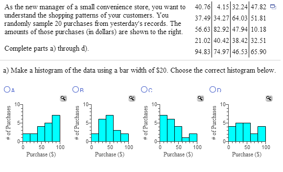 Solved As the new manager of a small convenience store, you | Chegg.com