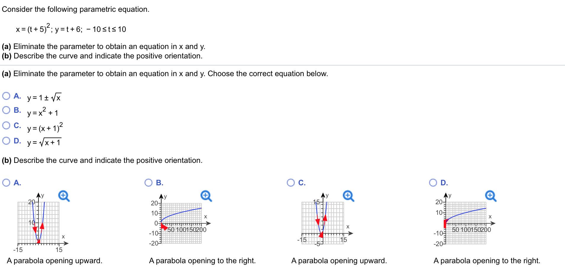 Solved Describe the curve and indicate the positive | Chegg.com