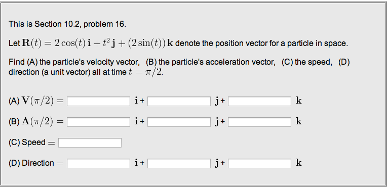 Solved Let R(t) = 2cos(t)i + t2 j + (2 sin(t)) k denote the | Chegg.com