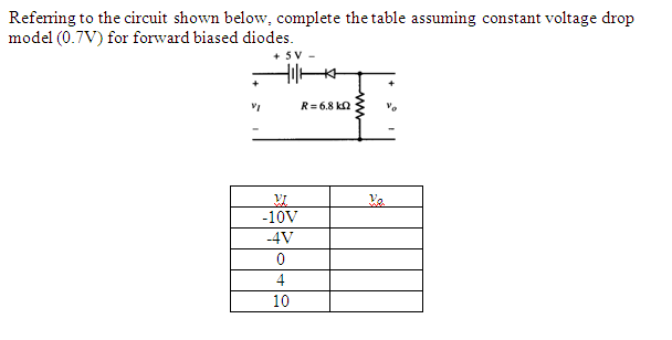 Solved: Referring To The Circuit Shown Below, Complete The... | Chegg.com