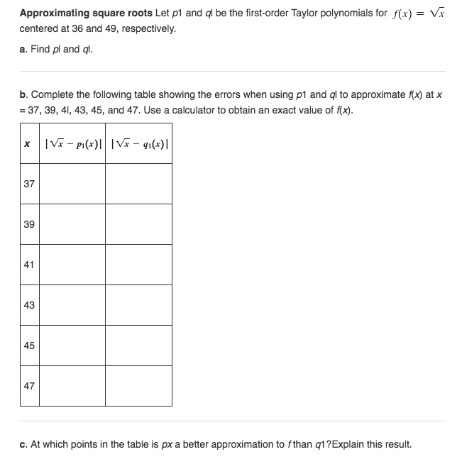 Solved Approximating square roots Let p1 and q1 be the | Chegg.com