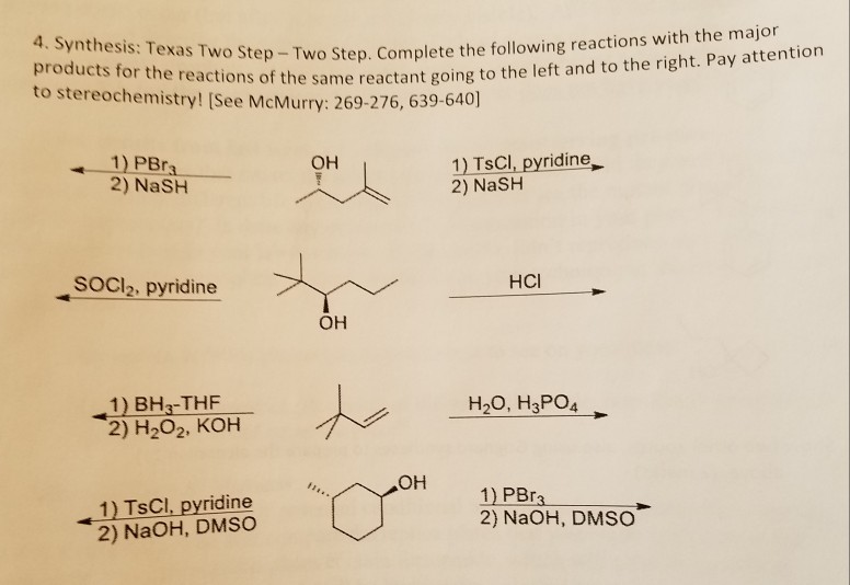 Solved s Two Step Two Step. Complete the following reactions | Chegg.com