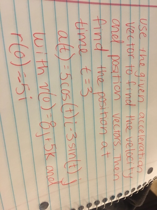 Solved Use the given acceleration vector to find the | Chegg.com