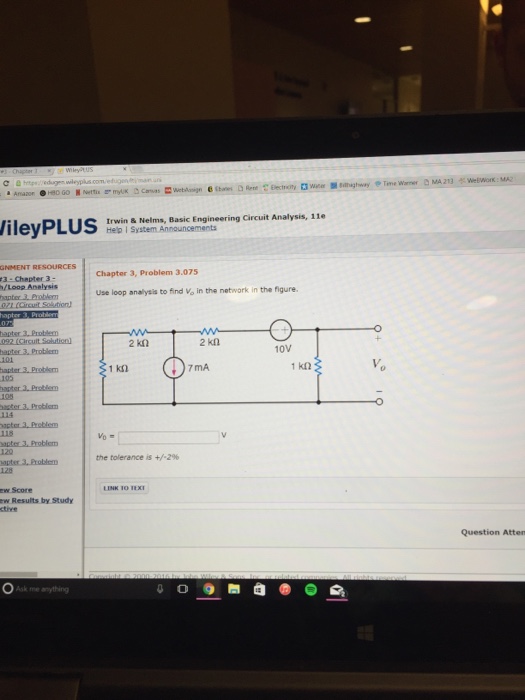 Solved Use loop analysis to find V_0 in the network in the | Chegg.com
