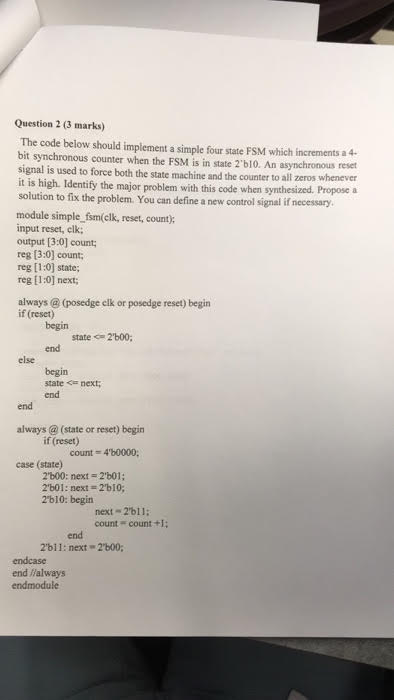 Solved Question 2 (3 marks) The code below should implement | Chegg.com