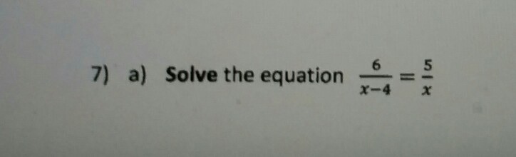 Solved 7) a) Solve the equation 5 | Chegg.com