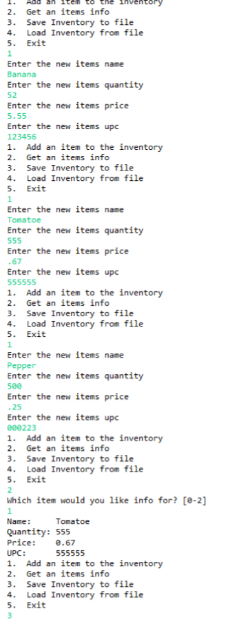 Solved Inventory -itemArray: Item [100] | Chegg.com