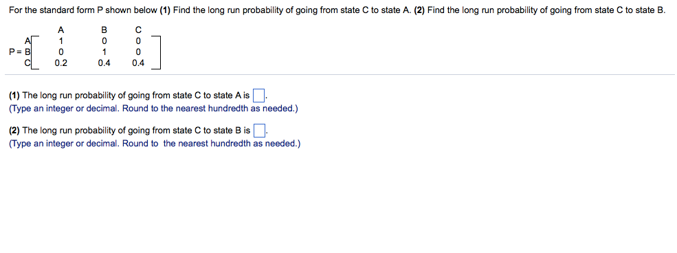 Solved For the standard form P shown below (1) Find the long | Chegg.com