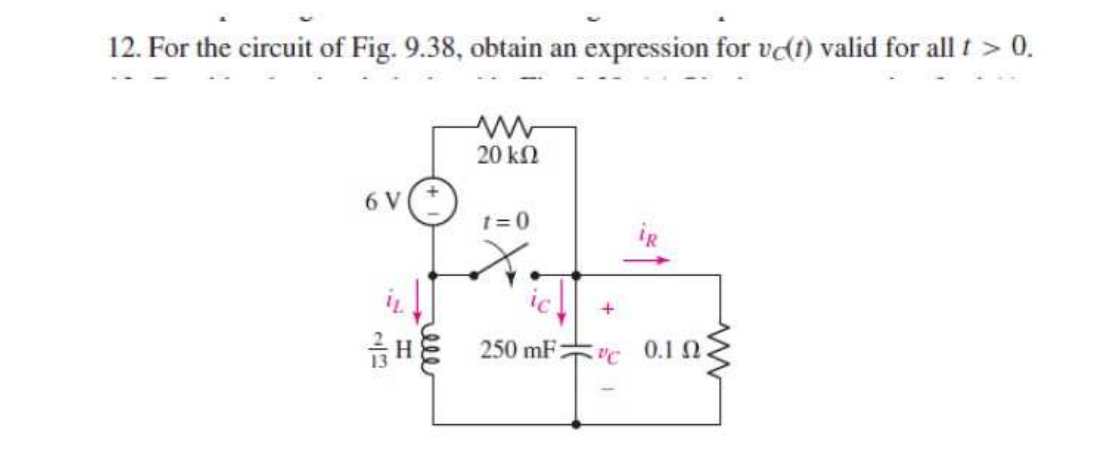 Solved For the circuit of Fig. 9.38, obtain an expression | Chegg.com