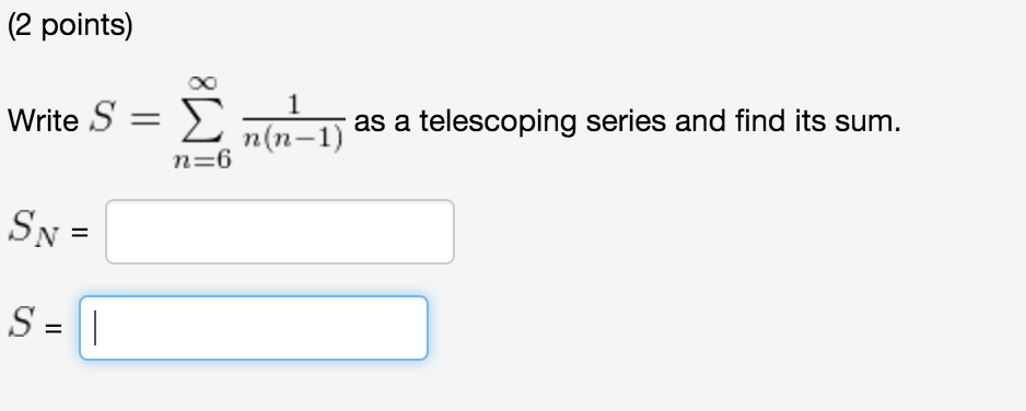 Solved Write it as a telescoping series and find its sum. | Chegg.com