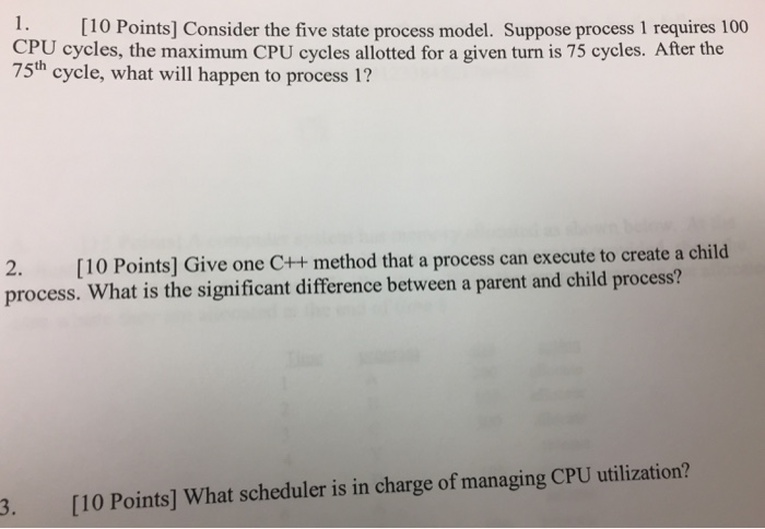 Solved Consider the five state process model. Suppose | Chegg.com