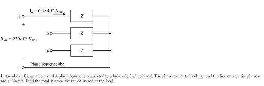 Solved n the above figure a balanced 3-phase source is | Chegg.com