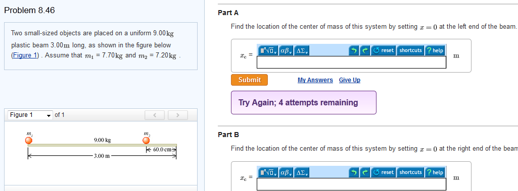 Solved Two small-sized objects are placed on a uniform | Chegg.com