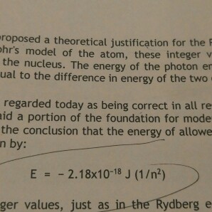 Solved use this equation to calculate n=1, n=2, n=3, n=4, | Chegg.com