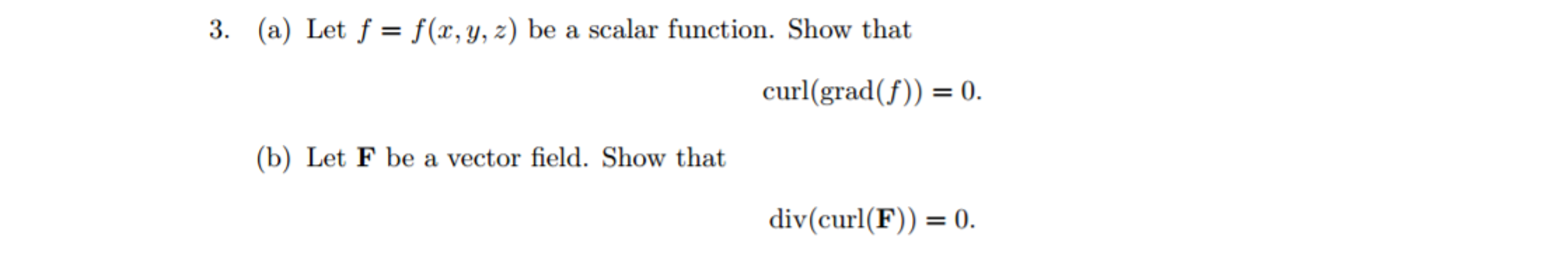 Solved Let F F X Y Z Be A Scalar Function Show That