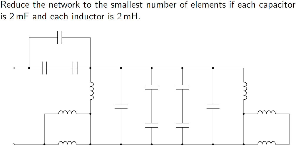 Solved Reduce the network to the smallest number of elements | Chegg.com