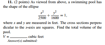 Solved *As viewed from above, a swimming pool has the shape | Chegg.com